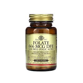 Folate 666mcg DFE (400mg Folic Acid) 250 tablete - Solgar